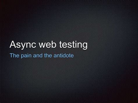 async web qa ppt