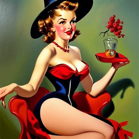Vintage Wick Witch Graphic · Creative Fabrica