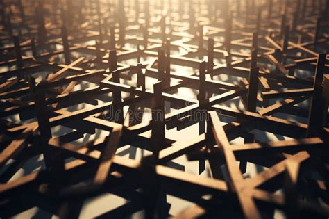 Abstract Scene Of Shadows Cast By Crosses Stock Illustration Illustration Of Cast Black