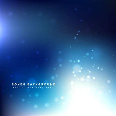 Magical Blue Bokeh Background Free Vectors Ui Download