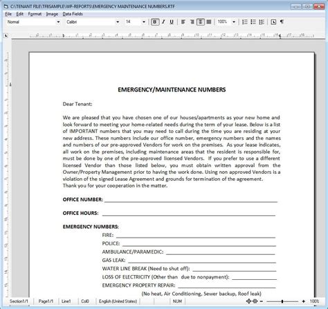 Property Management Forms For Landlords And Property Within Property