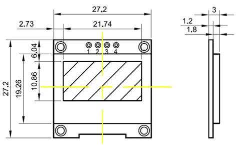 Inch X Oled Displays Module With Pcb Pin White Blue Yellow