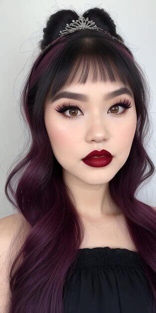 Premium Ai Image Dyed Hair And Professional Makeup
