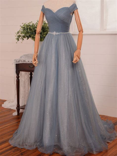 Beautiful Prom Dresses Off The Shoulder Floor Length Sexy Prom Dresse