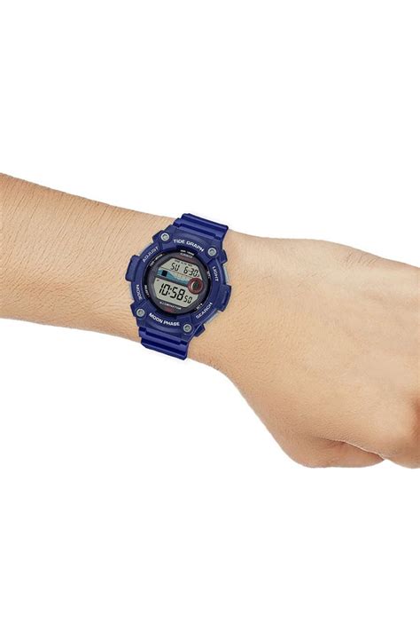 Casio Дигитален часовник с пластмасова каишка Индиго Emag Bg