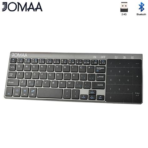 Jomaa 2 4g Bluetooth Keyboard With Touchpad Mouse Numberic Pad Wireless