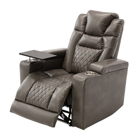 Xdt71 Power Home Theater Recliner With Tray Table And Cup Holders
