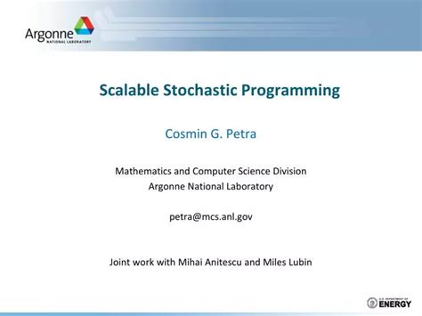 Ppt Scalable Stochastic Programming Powerpoint Presentation Free