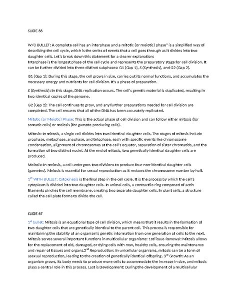 Canda Script 1 Hehe Slide 66 Wo Bullet A Complete Cell Has An