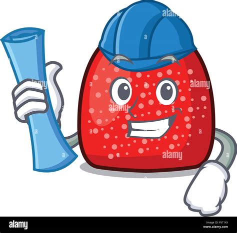 Architect Gumdrop Character Cartoon Style Stock Vector Image And Art Alamy