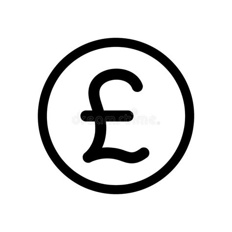 Black British Pound Sign In A Circle Currency Money Icon Vector Vector Illustration Design