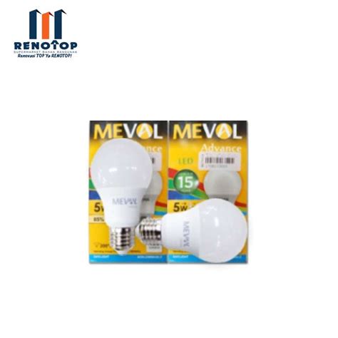 Jual MEVAL Led Bulb 5 Watt Putih RENOTOP