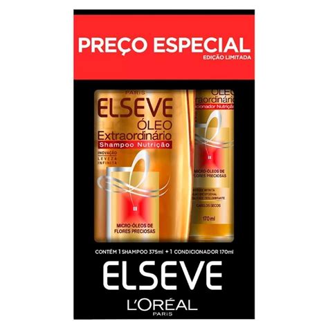 Kit Elseve Sh 375ml Cond 170ml Oleo Extraordinario Alexfarma