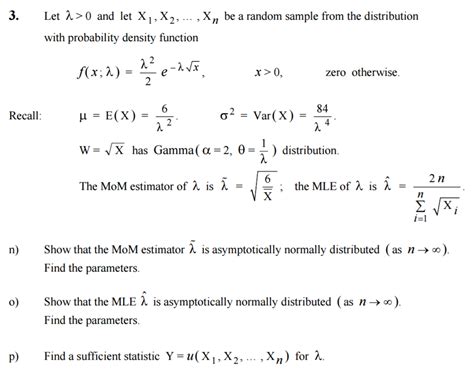 Let Lambda And Let X X X N Be A Random Chegg Com