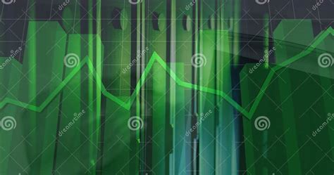 Image Of Multiple Graphs Against Server Rack In Server Room Stock Illustration Illustration Of