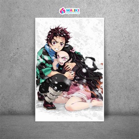 Jual Premium Poster Anime Kimetsu No Yaiba Demon Slayer Nezuko Tanjiro