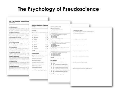 The Psychology Of Pseudoscience Made By Teachers