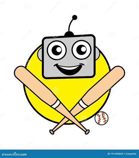 Robot Baseball Player Catcher Cyborg Robot Artificial Intelligence Technology Concept 3d