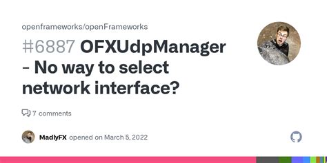 OFXUdpManager No Way To Select Network Interface Issue 6887