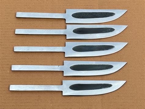 Lot Of 5 Carbon Steel Yakut Blank Blade Knife For Knife Making Supplies