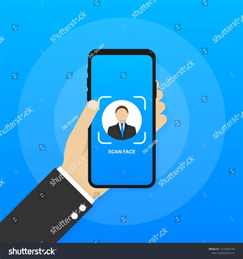 Face Recognition Concept Design Can Use Stock Vector Royalty Free