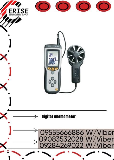 Digital anemometer, Commercial & Industrial, Construction Tools ...