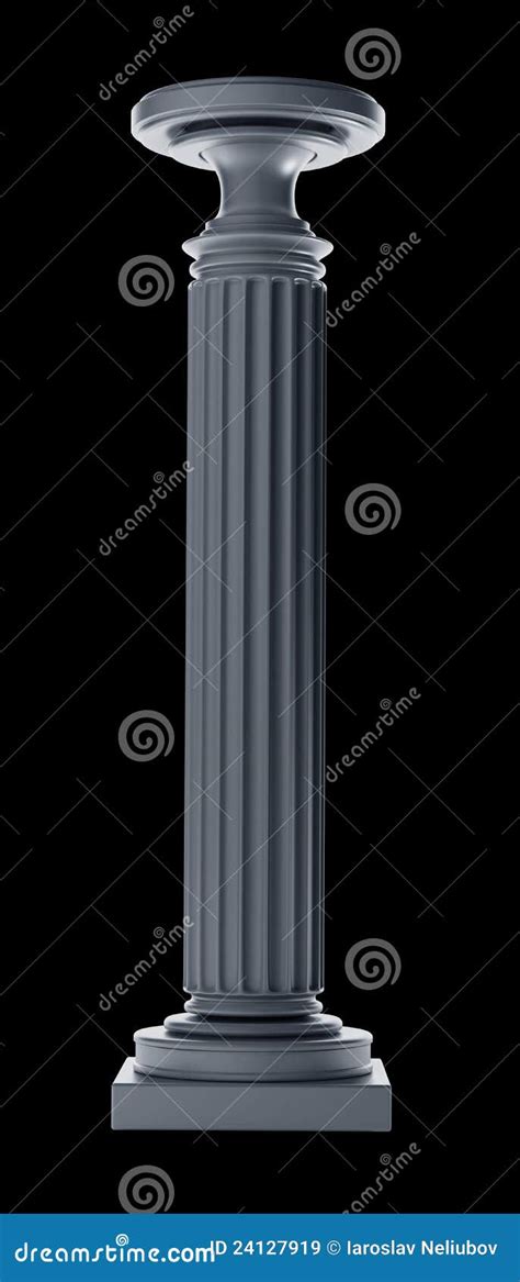Classic Column Isolated Stock Image Image Of Design 24127919