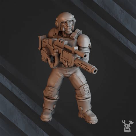 3d Printable Green Hell Division Commando Squad By Dakkadakkastore