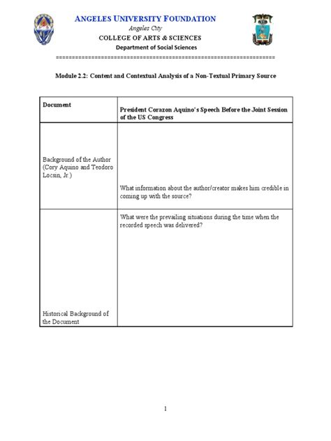 Rph Module 23 A Non Textual Primary Source Corys Speech 2022 2023 Pdf