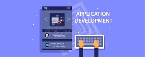 Mobile Application Development Coding Programming Concept Flat