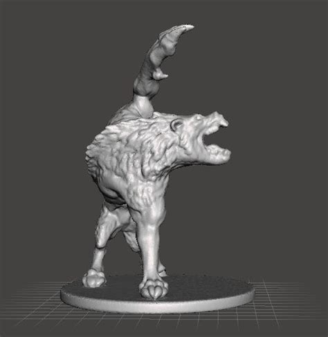 Download File Mutant Werewolf Miniature Model For Fantasy Horror • 3d