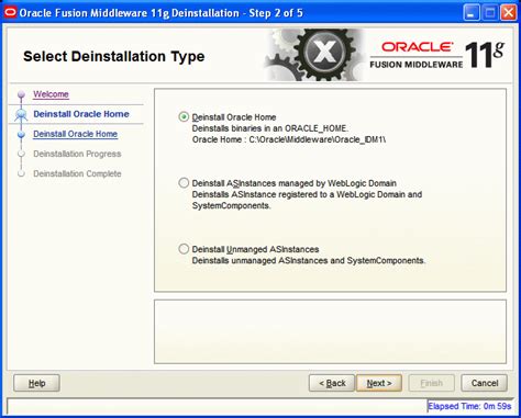 Software Deinstallation Screens