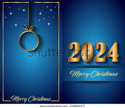 2024 크리스마스 배경에는 계절별 초대장 축제 스톡 일러스트 2348026271 Shutterstock
