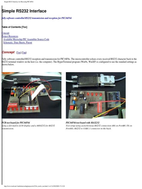 lcd rs232 interface pdf pic microcontroller subroutine