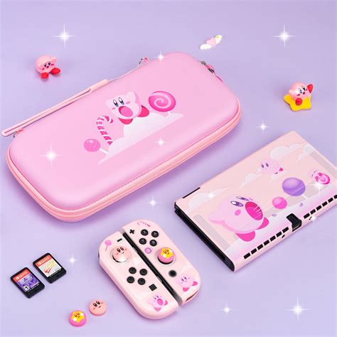 Kirby Bundle Kawaii Pink Nintendo Switch Standard Lite Oled Case C