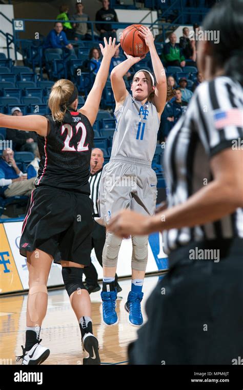 Falcons Guard Cortney Porter A Sophomore Takes A Jump Shot As The U S