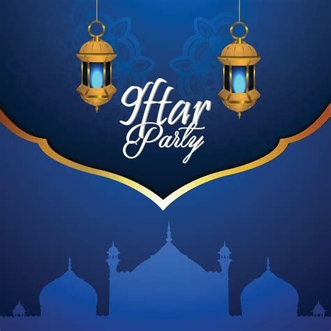 Iftar Party Concept Background With Golden Lantern And Dates 2195786