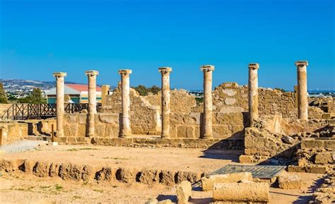 Premium Photo Roman Columns In Paphos Archaeological Park Cyprus
