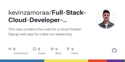 Github Kevinzamoraafull Stack Cloud Developer Capstone Final Project