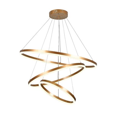 Inlight Κρεμαστό φωτιστικό Led 100w 3cct By Switch On Base D 60cm 6095 A Golden Έπιπλα