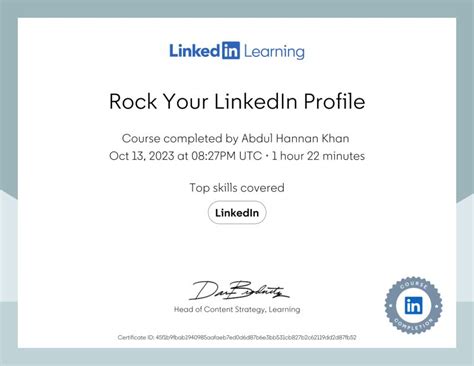 Abdul Hannan Khan On Linkedin Certificate Of Completion