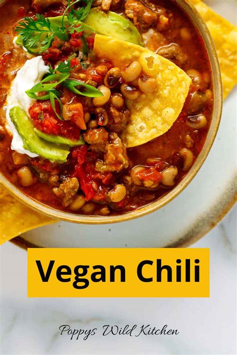 Vegan Black Eyed Pea Chili Poppys Wild Kitchen
