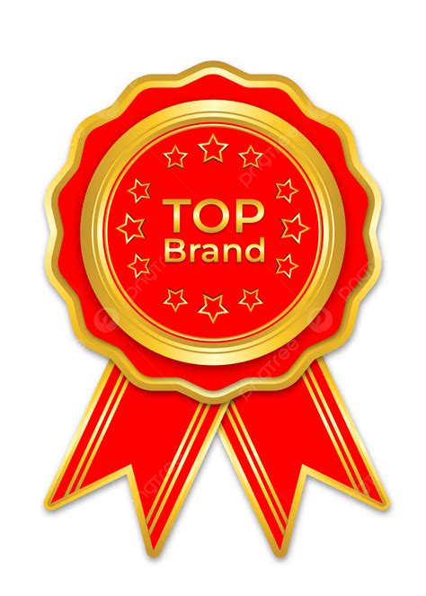 luxury golden label top brand award red colour top brand badge golden