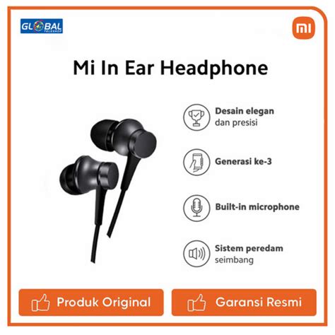 Jual Xiaomi Mi In Ear Headphones Basic Silver Jakarta Pusat Global Teleshop Tokopedia