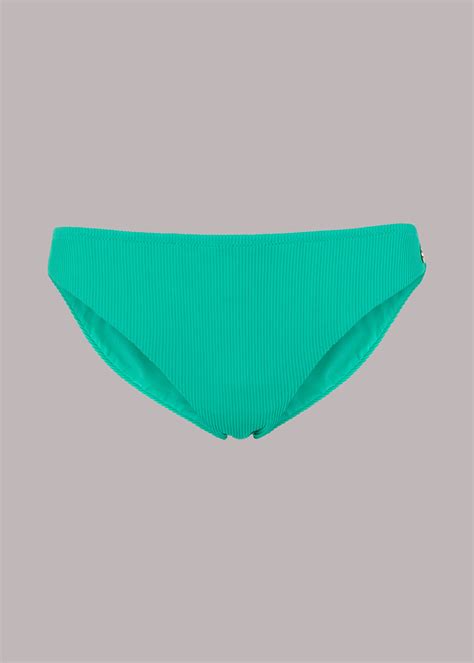 Green Ribbed Bikini Bottom Whistles