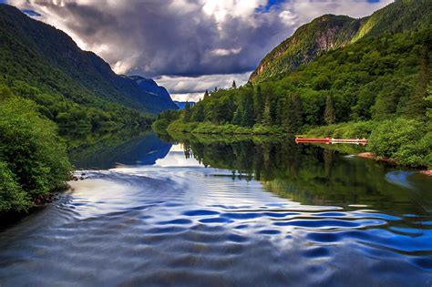Papeis de parede Canadá Fotografia de paisagem Montanhas Florestas Rios Quebec Naturaleza baixar