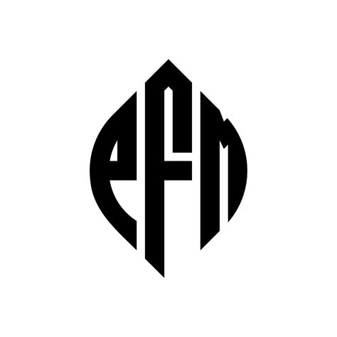 Pfm Circle Letter Logo Design With Circle And Ellipse Shape Pfm