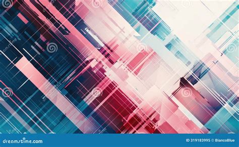Colorful Geometric Shapes With A Blue And Pink Color Scheme Aig51a