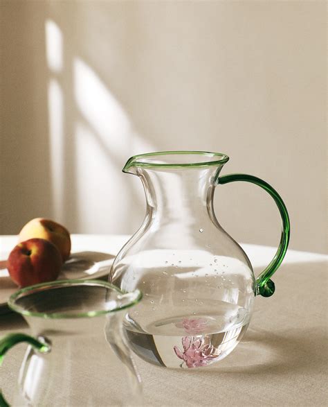 Lotus Flower Borosilicate Glass Pitcher Zara Home United States Of