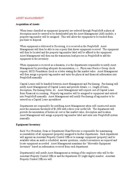 Acquisition Of Assets Asset Management Pdf Asset Management